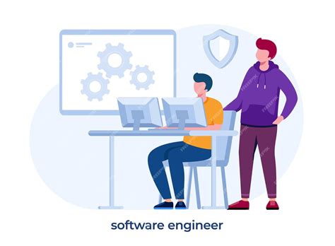 Premium Vector Software Engineer Concept Idea Of Programming And Coding System Development