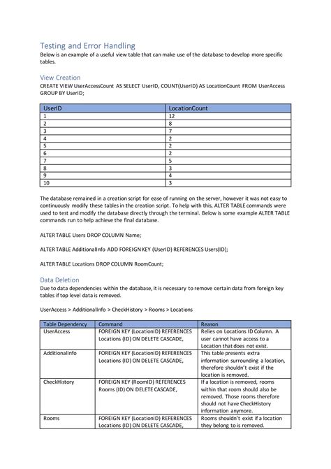 Relational Database Analysis And Implementation Docx