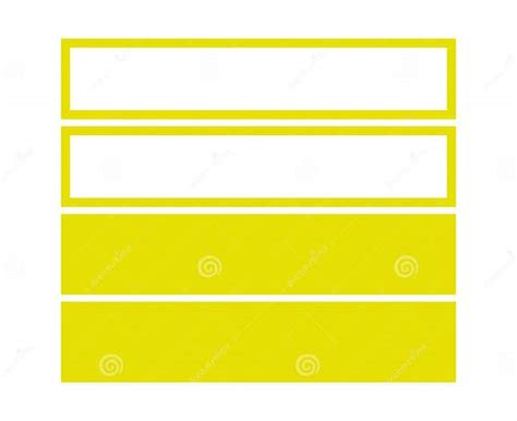 Rectangle Geometric Shape And Rectangle Outline Yellow Collection Stock Rectangle Geometric Shape And Rectangle Outline Yellow Collection Stock