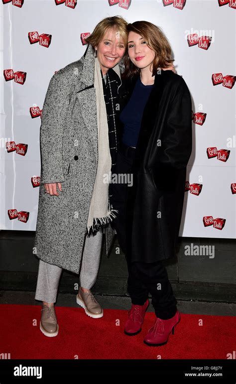 Emma Thompson And Her Daughter Gaia Romilly Wise Attend The Press Night
