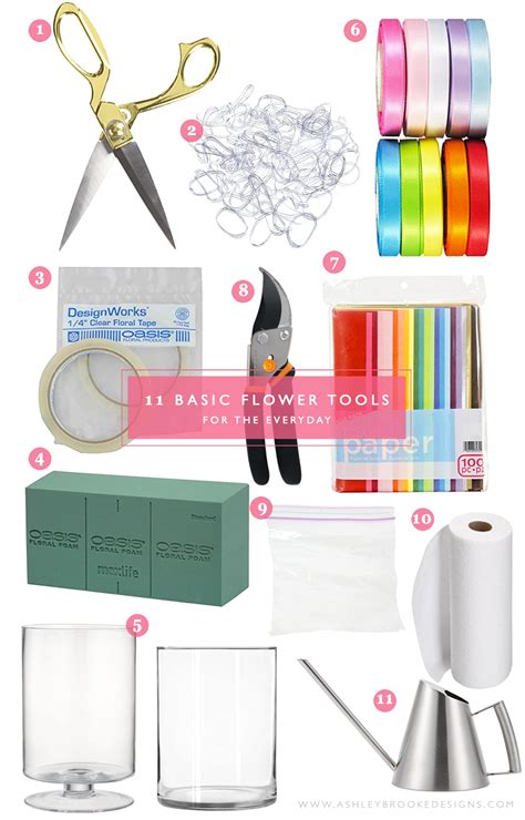 Basic Flower Tools For The Everyday Ashley Brooke