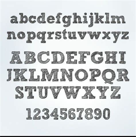Sketch Block Font At Explore Collection Of Sketch