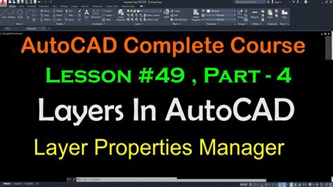 49 Part 4 Layer Properties Manager Dialogue Box In Autocad Layer Command In Autocad Youtube