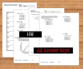 Calculus Defining A Continuous Function By Joan Kessler TPT