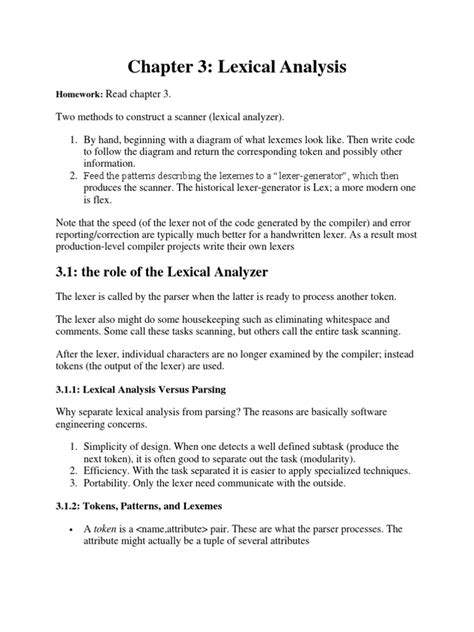 Chapter 3 Lexical Analyser Pdf Formalism Deductive Computer Programming