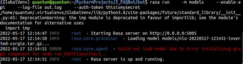 Cannot Load Model Error Initializing Graph For Dietclassifier From