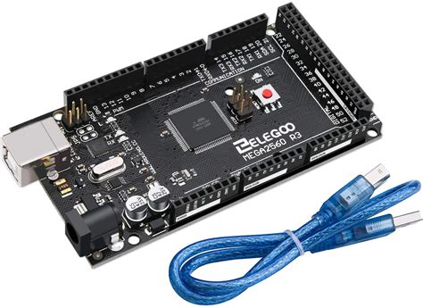 ELEGOO MEGA R Controller Board Compatible With Arduino IDE With USB Cable Black Version BigaMart