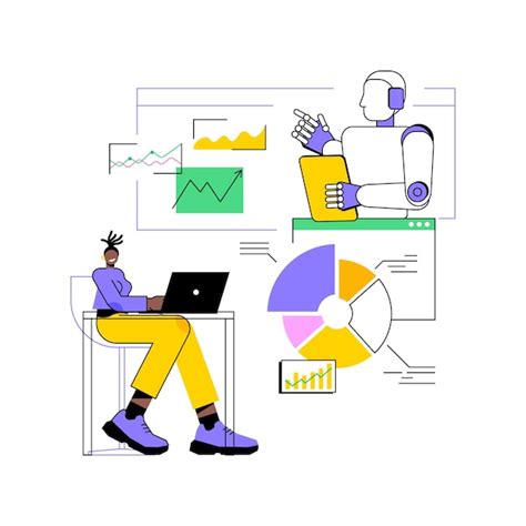 Premium Vector Aipowered Advanced Data Processing Abstract Concept Vector Illustration