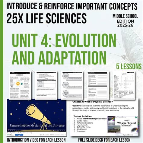 25x Life Sciences Evolution And Adaptation Unit By 3andb Tpt
