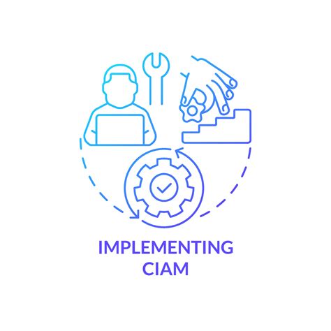 Implementing Ciam Blue Gradient Concept Icon Digital Business