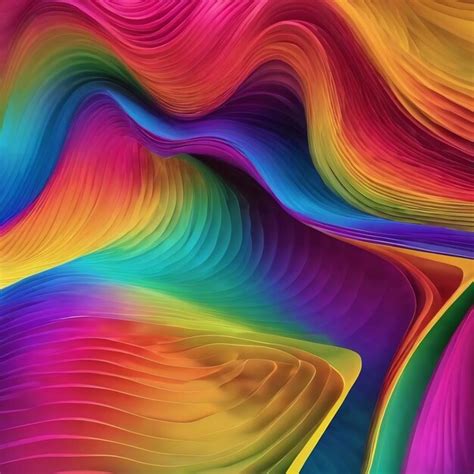Premium Ai Image Colorful Gradient Prism Vibrant Background Curves Background 3d Spline