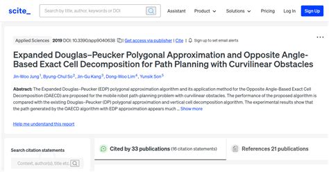Expanded Douglaspeucker Polygonal Approximation And Opposite Angle Based Exact Cell