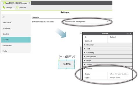 enabling security for hmi in the project