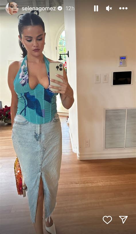 Selena Gomez shows off her curves in plunging corset top