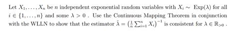 solved let x1 … xn be n independent exponential random