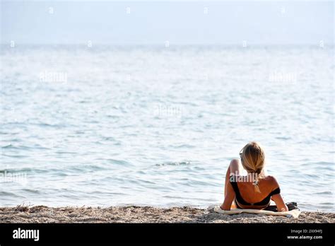 Sunbathing Woman Candid Hi Res Stock Photography And Images Alamy