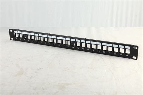 Cat 6A 24 Port Patch Panel With 90 Degree Angled Ports China Origin Specification PCS