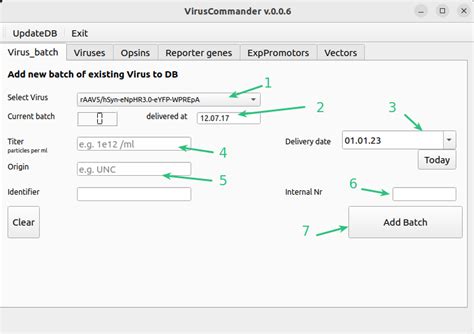 Viruscommander — Documentation Of The Data Structure Elabbook Etc