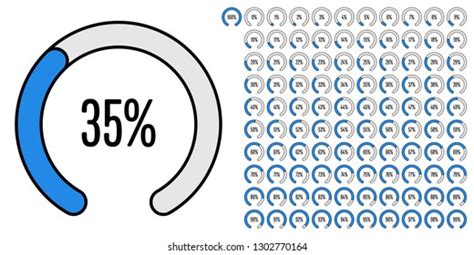 Set Circular Sector Arc Percentage Diagrams Stock Vector Royalty Free Shutterstock