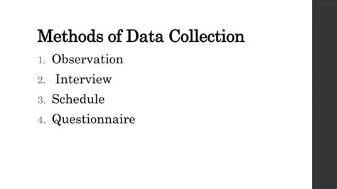 Methods Of Data Collection Sampling Techniques And Methods In