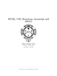 HTML CSS Bootstrap Javascript And JQuery Html Css Bootstrap Javascript And Jquery Pdf PDF PRO