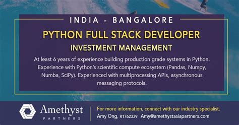Amethyst Partners On Linkedin Python Fullstackdeveloper