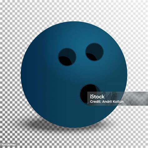 3d 블루 볼링 공 투명 한 배경에 고립입니다 현실적인 게임 장비 이랑입니다 스포츠 개체 템플릿입니다 벡터 일러스트 레이 션 3차원 형태에 대한 스톡 벡터 아트 및 기타