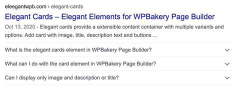 FAQ Rich Snippets Elegant Elements WPBakery Add On