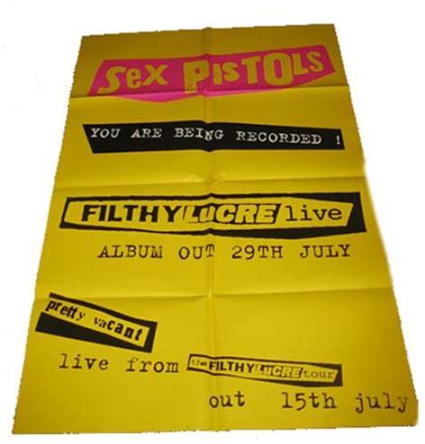 Sex Pistols Filthy Lucre Uk Promo Poster 72423