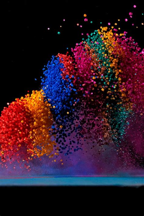 Exploding Colors On A Black Background