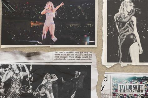 A Photo Illustration Of A Portfolio Filled With Newspaper Clippings From Stories About Taylor Swift