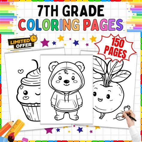 7th Grade Coloring Pages 46 Pages Back To School Printable