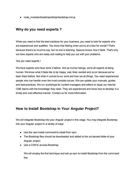 how to add bootstrap to an angular application docx