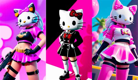 Made Variants Of Skins With Hello Kitty For The Game Fortnite What Do