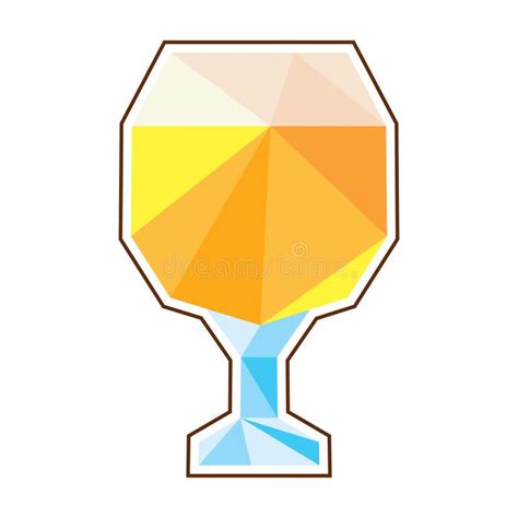 Polygonal Wine Glass Vector Stock Vector Illustration Of Polygonal