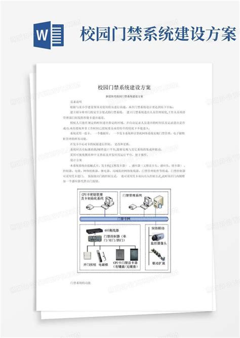 校园门禁系统建设方案 word模板下载 编号ljwjoexx 熊猫办公
