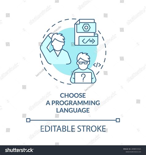 Choose Programming Language Turquoise Concept Icon Stock Vector Royalty Free 2098571521
