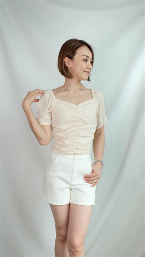 Stephanie Top Beige Christie Loo Design Sdn Bhd