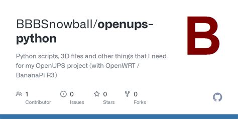 github bbbsnowball openups python python scripts 3d files and other