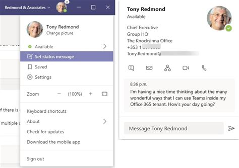How To Set And View Status Messages In Teams Office 365 For It Pros