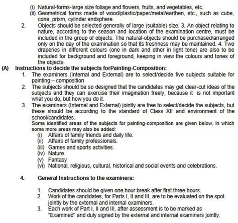 Cbse Class 12 Fine Arts Syllabus 2022 23 Download Full Pdf