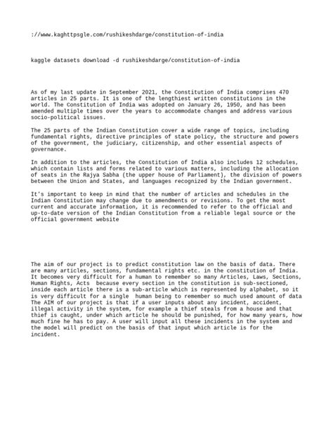 Constituition Laws Dataset Pdf