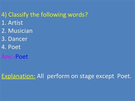 Classification Questions And Answers Ppt