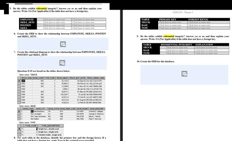 Solved 5. Do the tables exhibit referential integrity? | Chegg.com