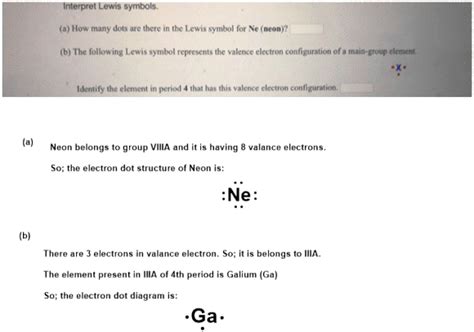 a how many dots are there in the lewis symbol for ne neon wizedu