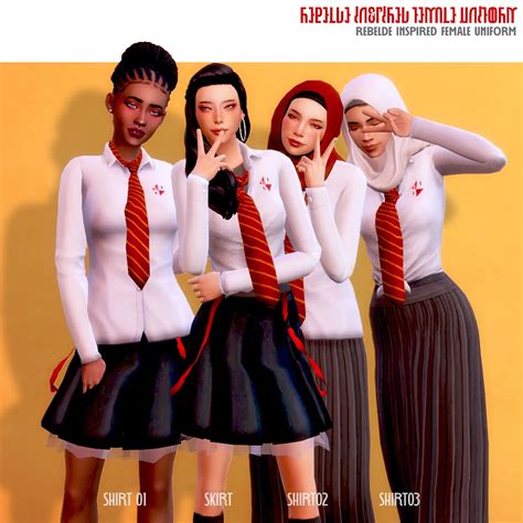 Rebelde Inspired Sims Elite Way High Uniform Sims 4 Maxis Match
