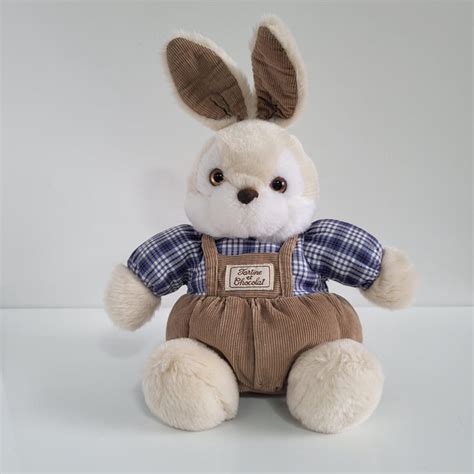 Vintage Tartine Et Chocolat Bunny Rabbit Plush Doudou Lapin Overalls