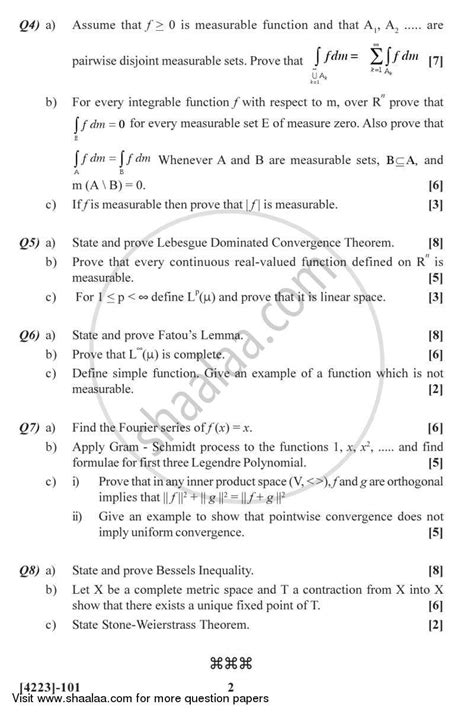 Real Analysis 1 2012 2013 Msc Mathematics Semester 1 Question Paper