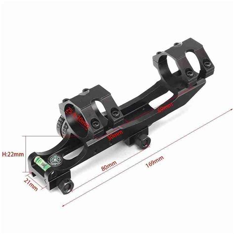 25 4mm 30mm Offset Scope Rings Mount With Bubble Level And Cosine Angle