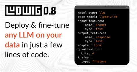Ludwig V08 Open Source Toolkit To Build And Fine Tune Custom Llms On Your Data Predibase
